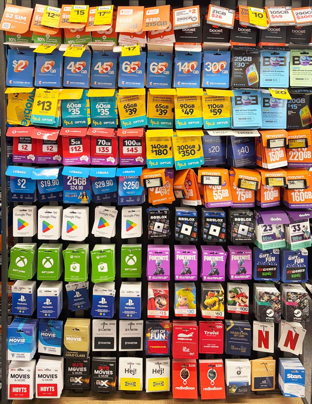 Woolworths - Gift Card Database